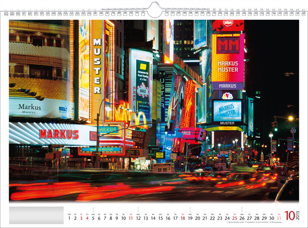 Personalisierter Kalender "Your Name" - Leykam